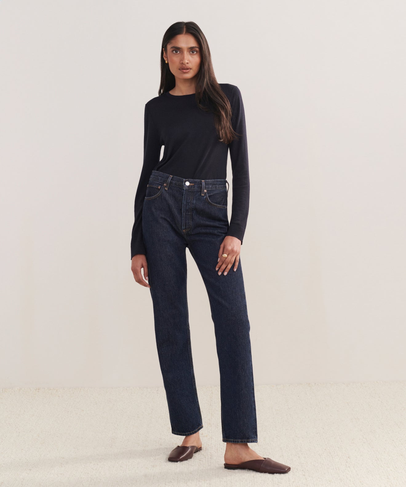 90's Pinch Waist Long Jean | Jenni Kayne