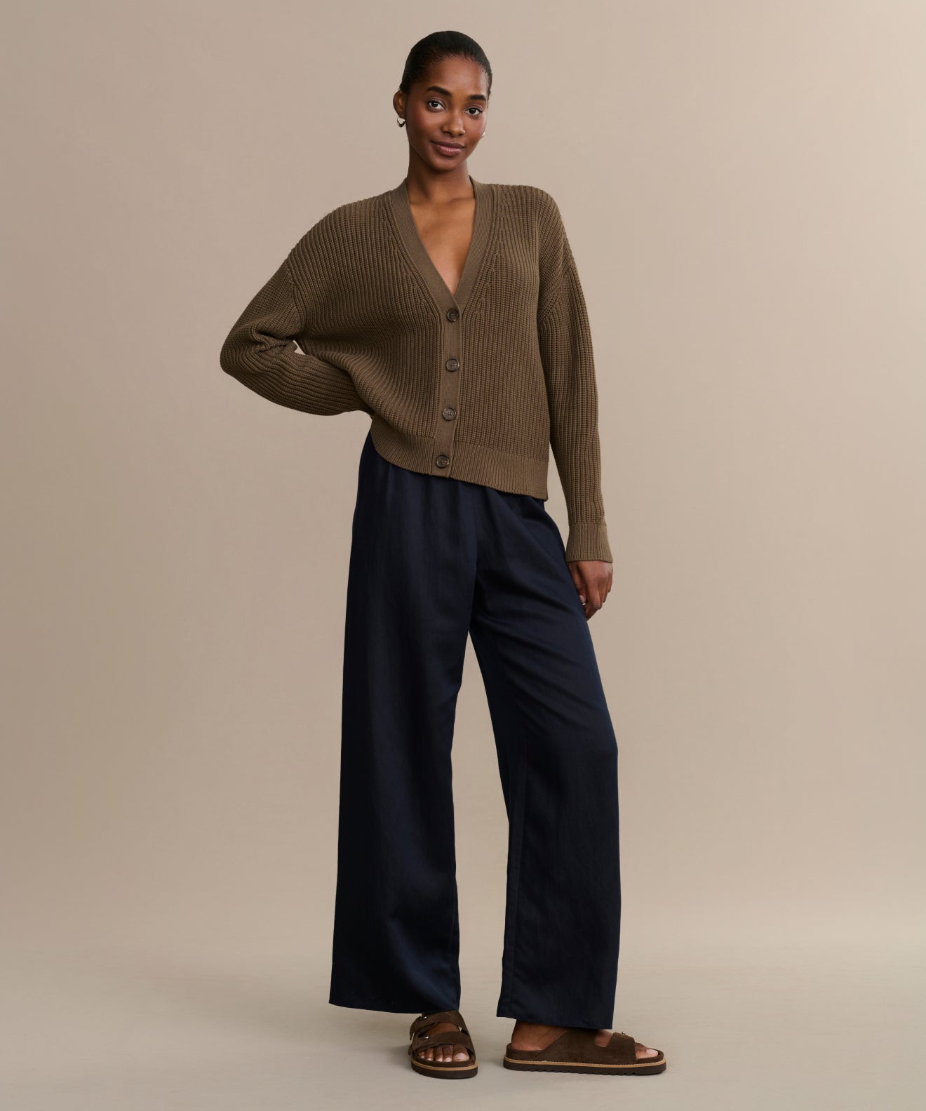 Cropped Cotton Cocoon Cardigan | Jenni Kayne