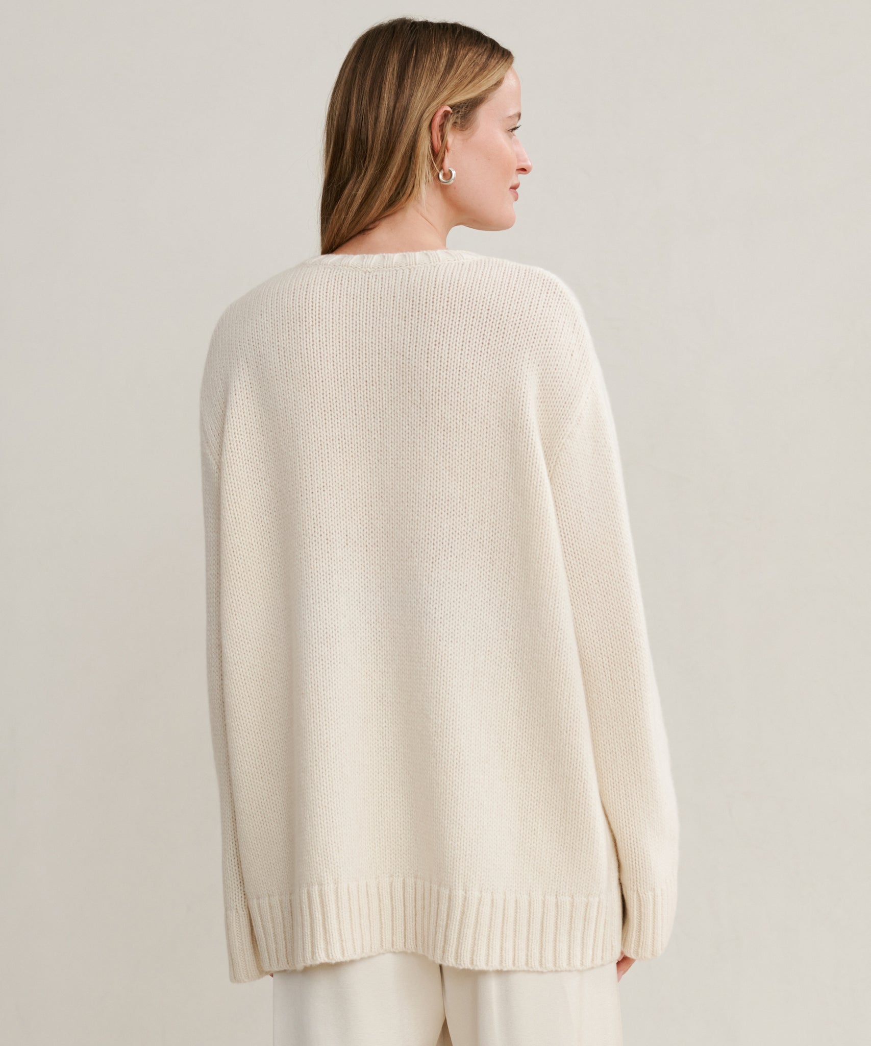 Women's Cashmere Amelia Crewneck Ivory | Jenni Kayne