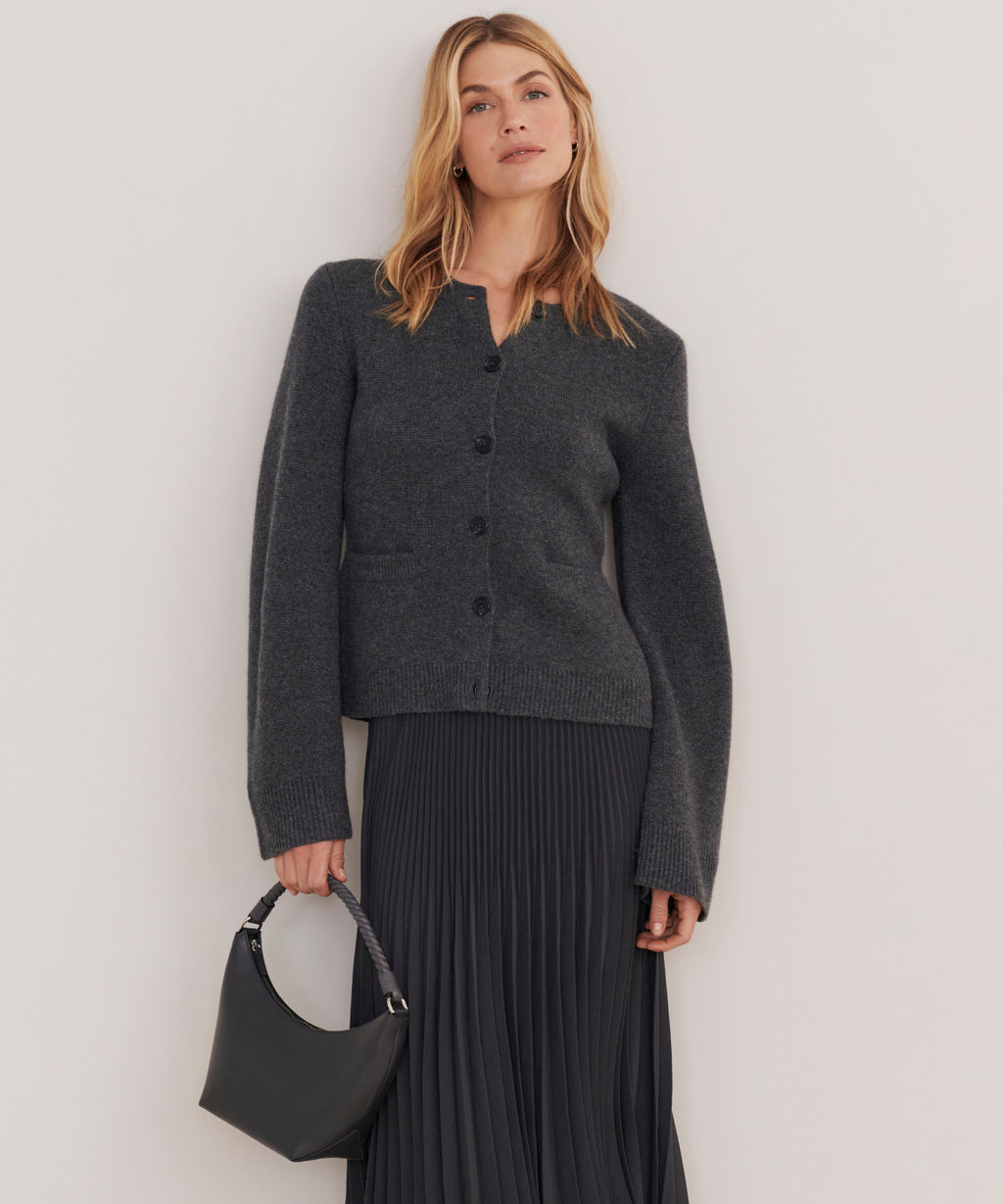 Women's Cooper Cardigan Dark Grey | Jenni Kayne