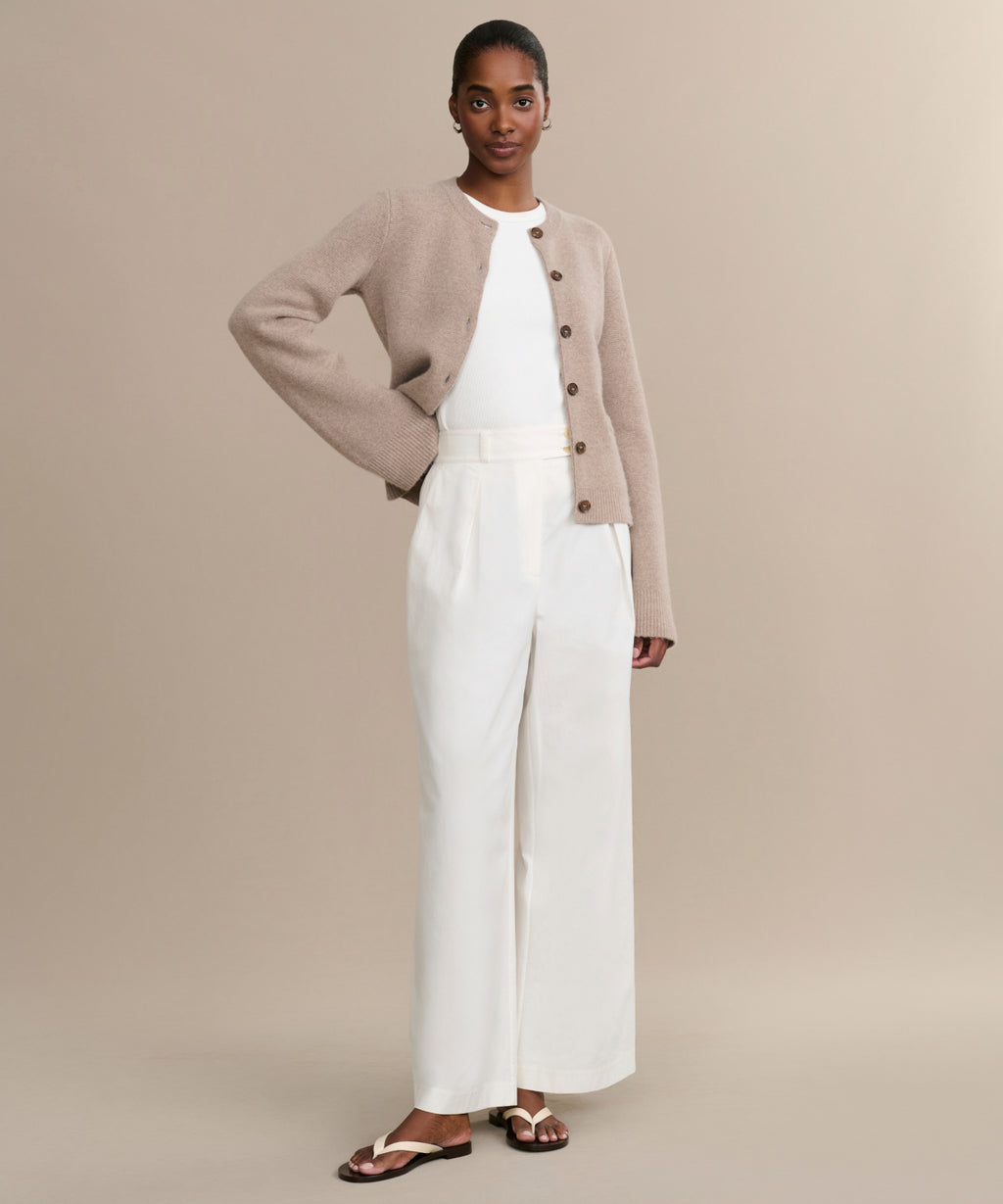 Women's Cooper Cardigan Taupe | Jenni Kayne