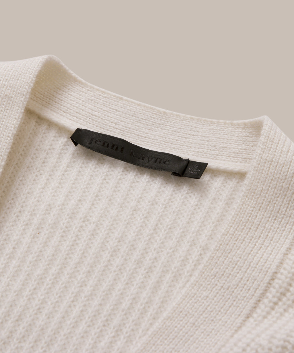 Women's Cropped Cashmere Cocoon Ivory | Jenni Kayne