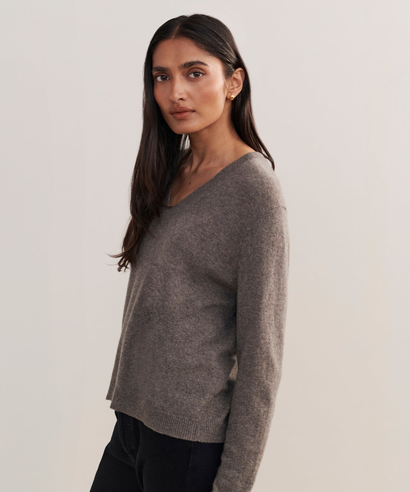 Women's Flynn Cashmere Sweater Shadow | Jenni Kayne
