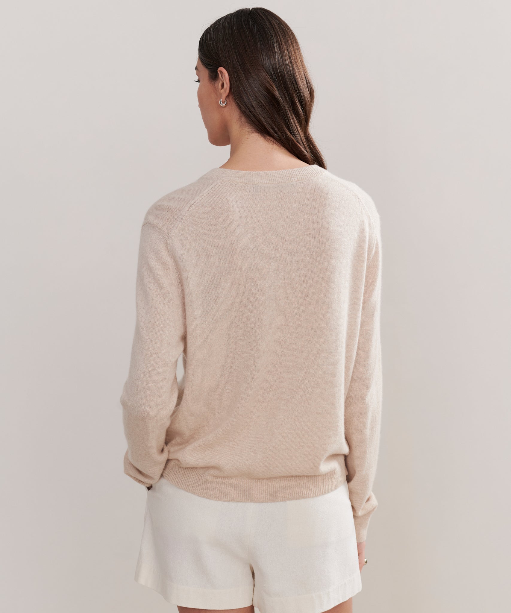 Women's Flynn Cashmere Sweater Oatmeal | Jenni Kayne
