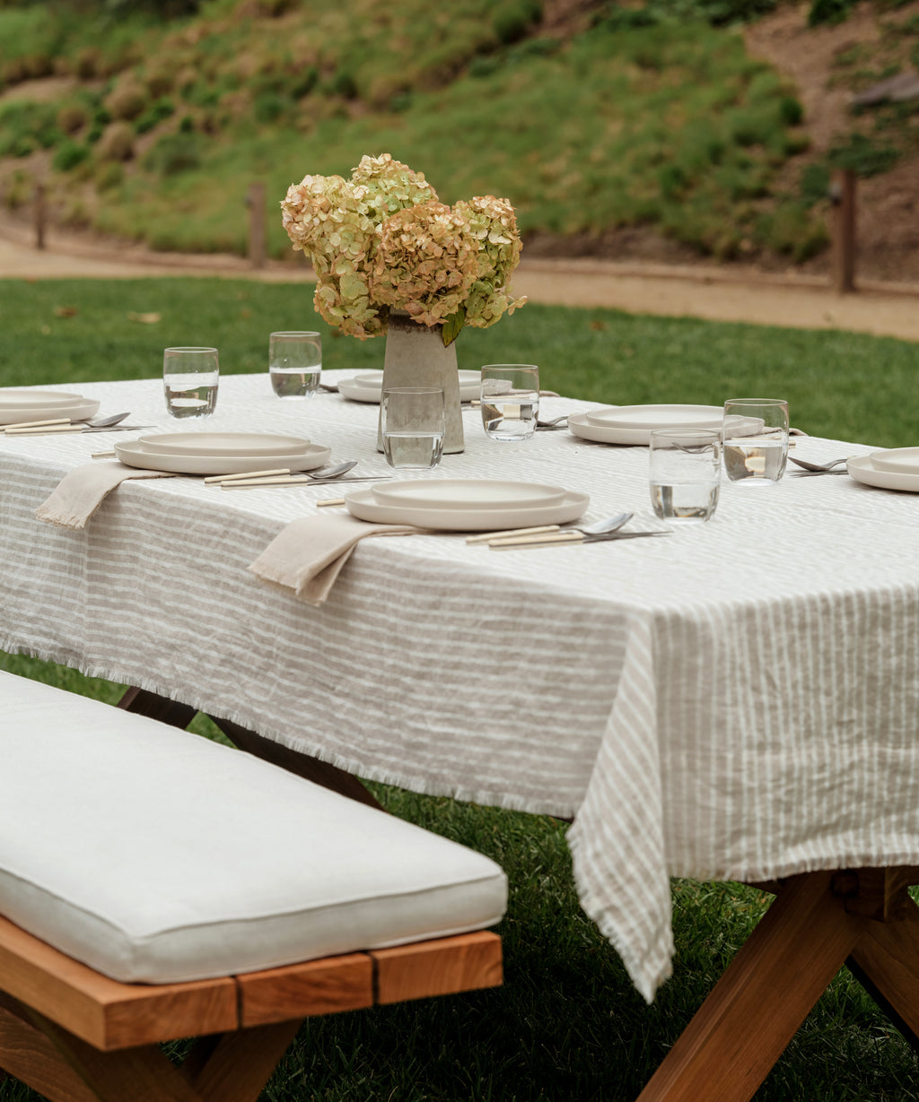 Frayed Linen Tablecloth – Jenni Kayne