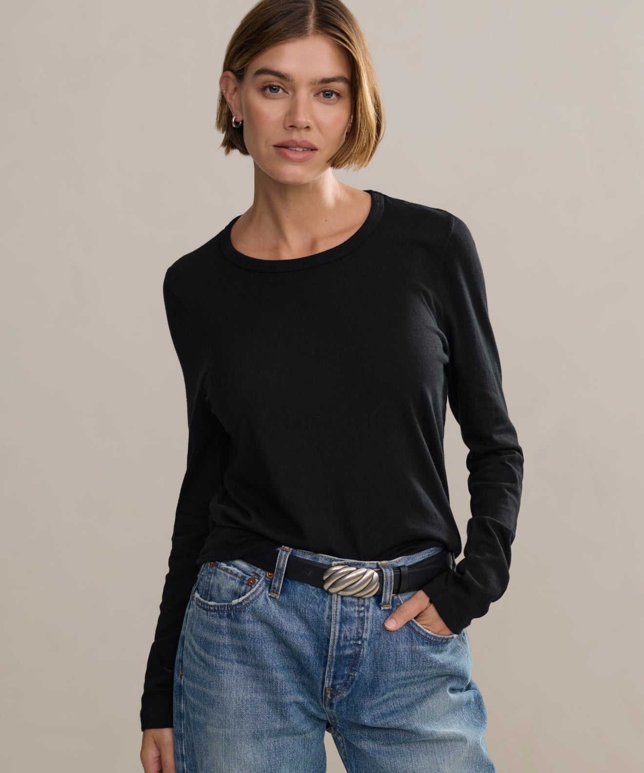 Long-Sleeve Slim Tee – Jenni Kayne