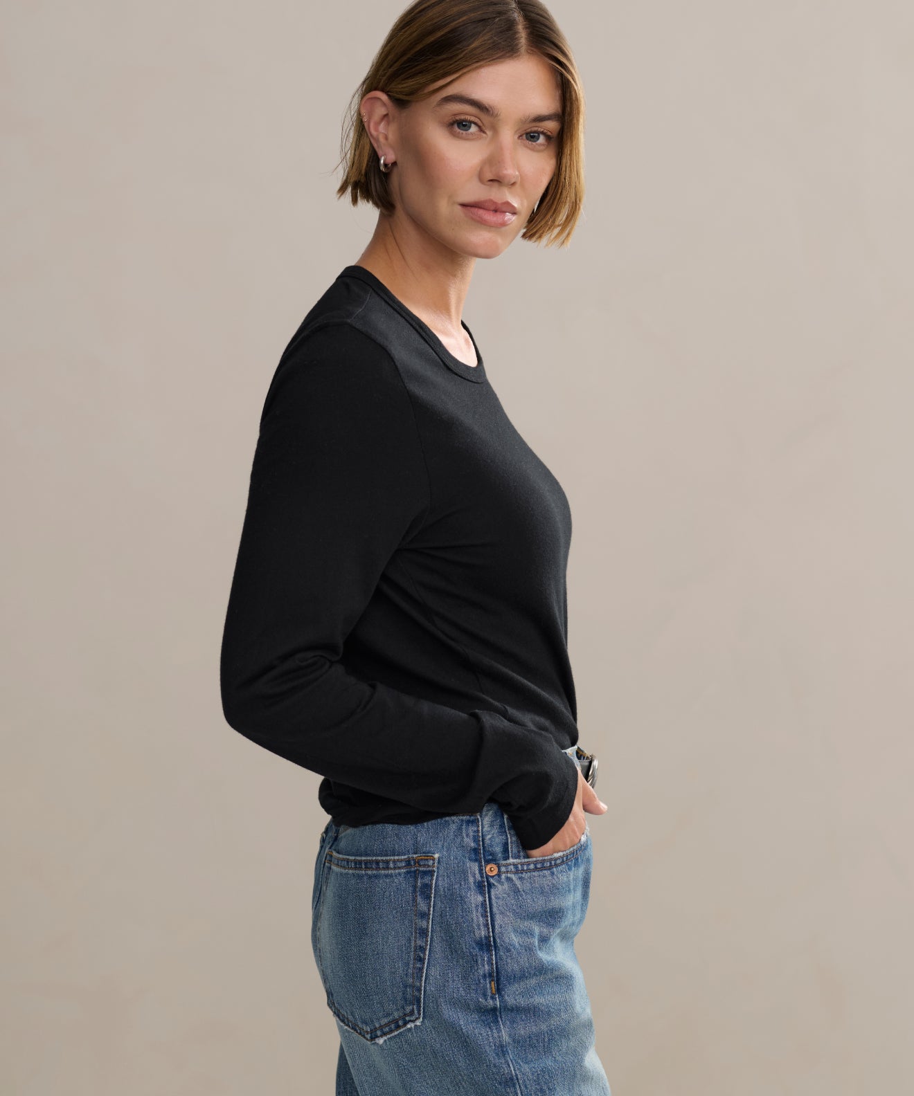Long-Sleeve Slim Tee – Jenni Kayne
