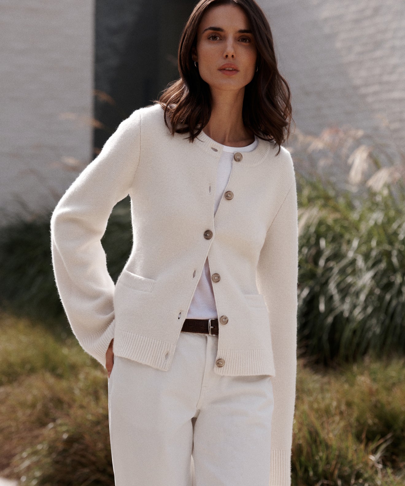 Women's Cooper Cardigan Warm Ivory | Jenni Kayne